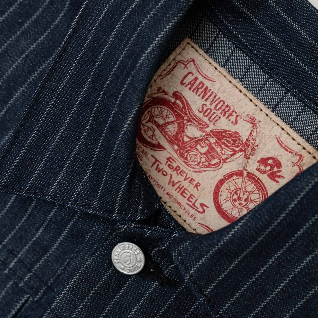 Carnivores Soul – TROPHY Type 1 Stripe Woven Denim Jacket – Carnivores soul