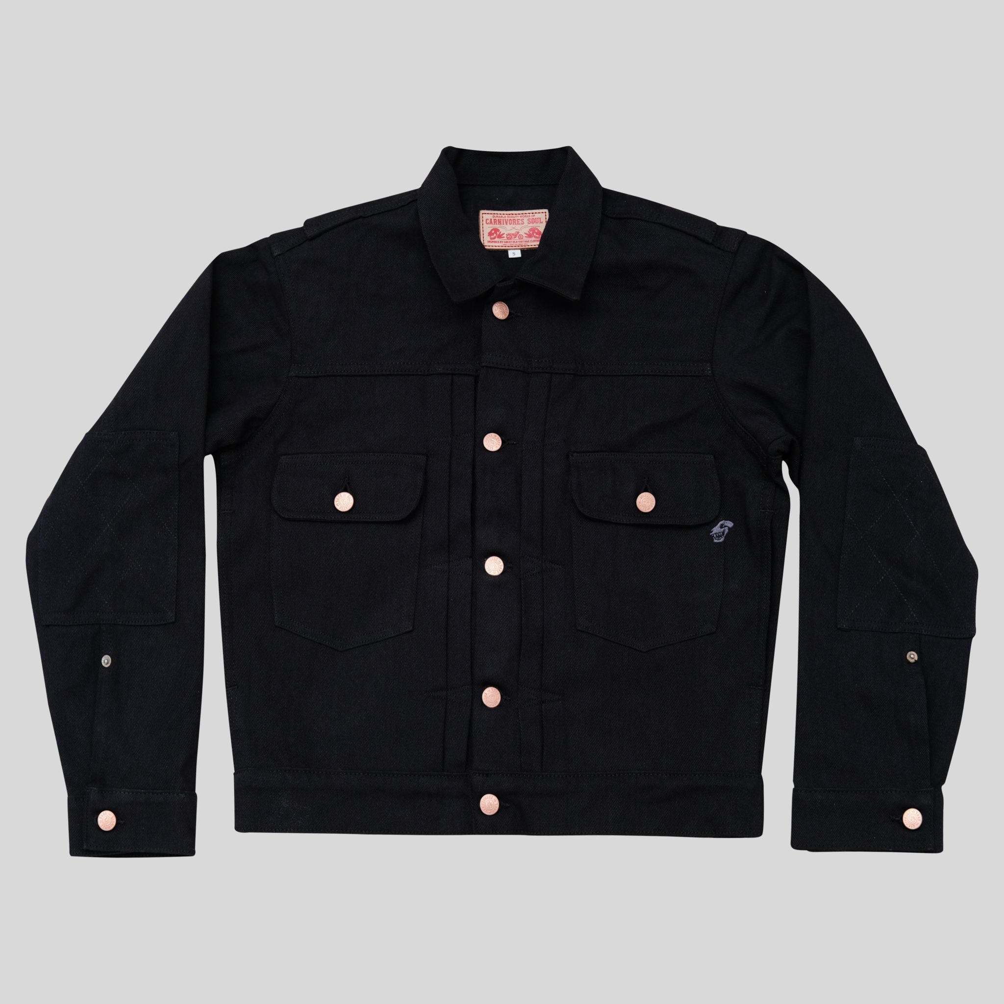 Carnivores Soul – FREEDOM Black x Black Denim Jacket – Carnivores soul